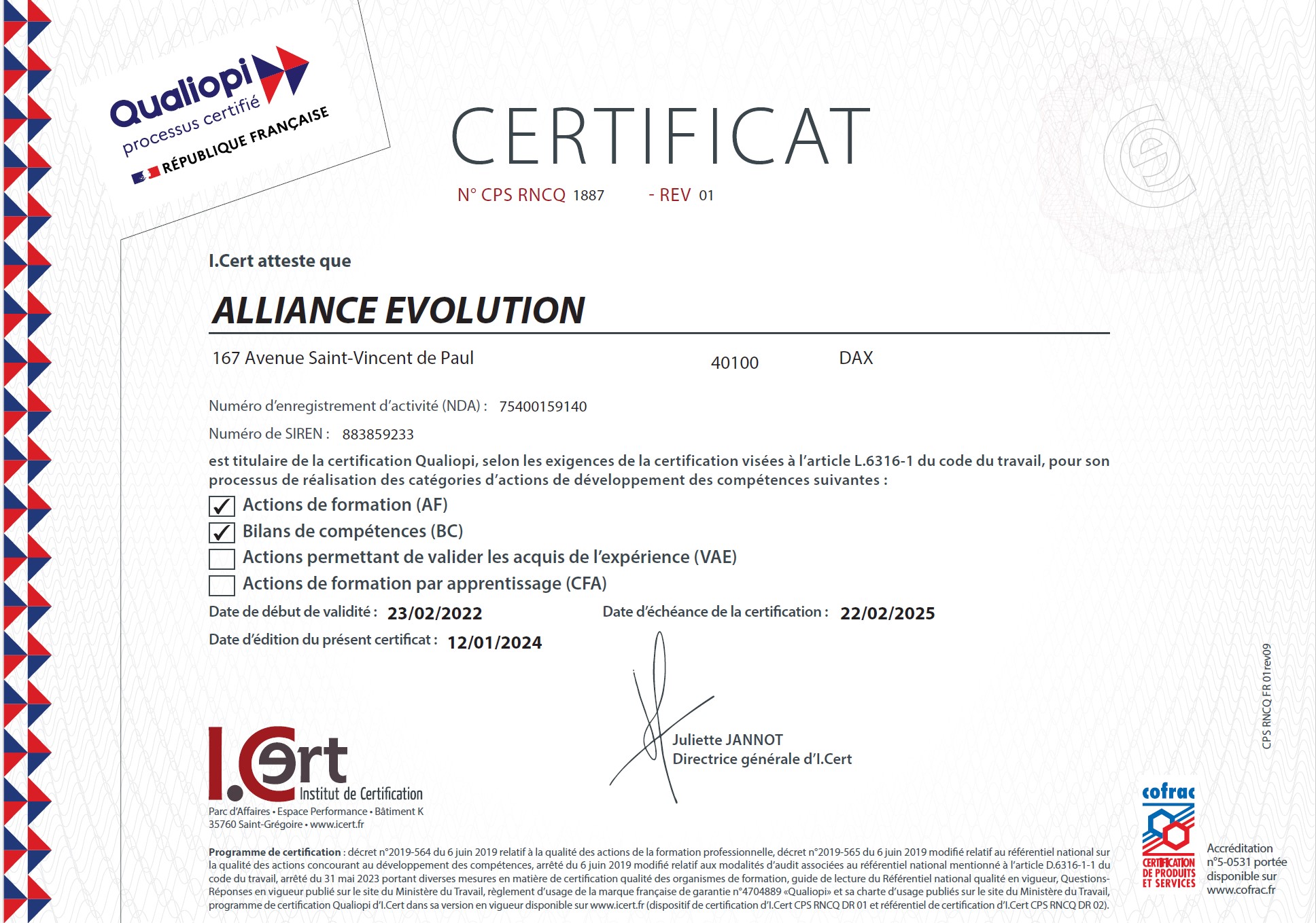 Evolutis – Landes – Bilan de compétences Landes